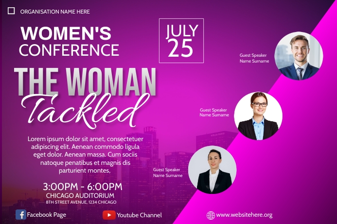 women's conference poster Template | PosterMyWall