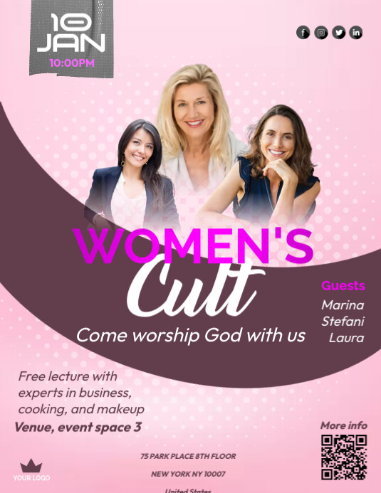 women's cult flyer Template | PosterMyWall