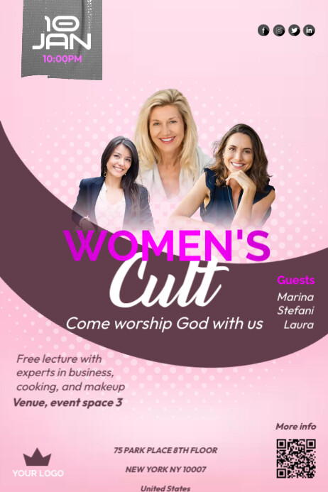 women's cult poster Template | PosterMyWall