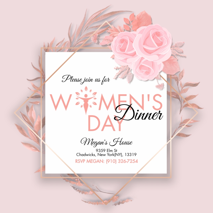 Women's Day, Dinner Template | PosterMyWall