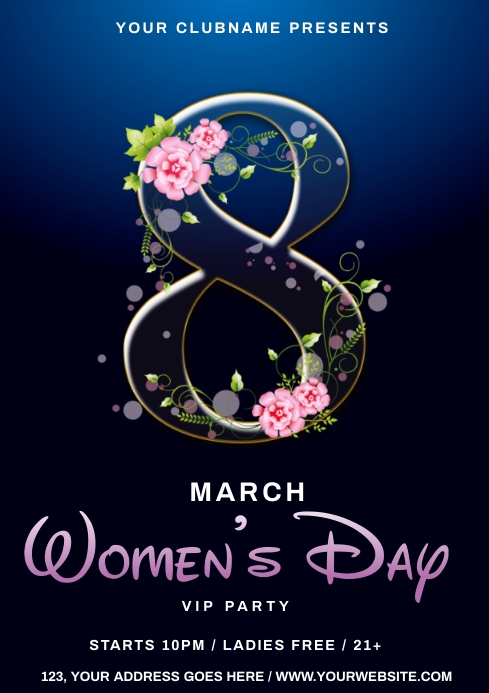 Copy of women's day 8 march party | PosterMyWall