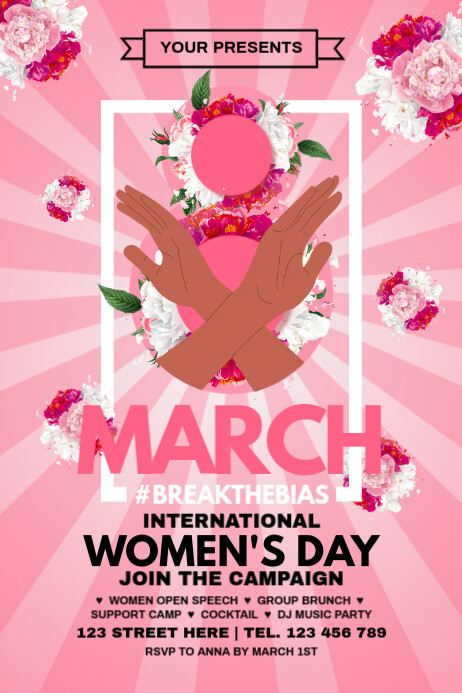 Women's Day Campaign Poster Template | PosterMyWall