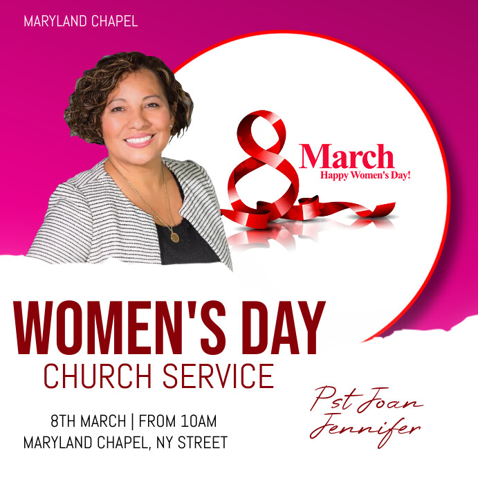 women's day church service Template | PosterMyWall