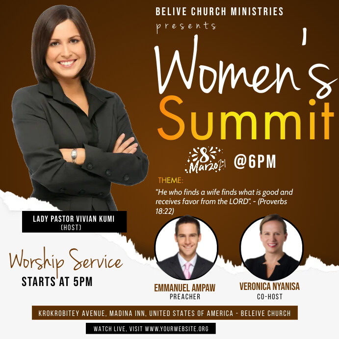 Women's Day Conference Template | PosterMyWall