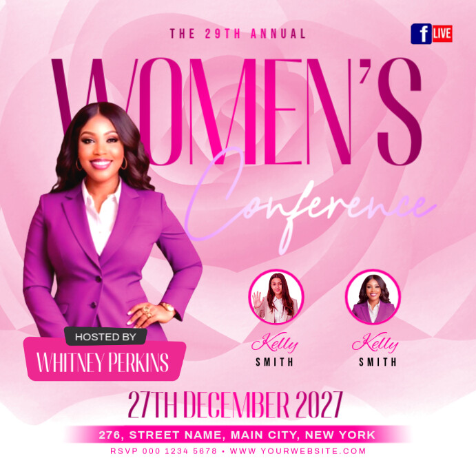 Women's Day Conference Flyer Template | PosterMyWall