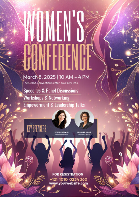 Women's Day Conference Flyer Template | PosterMyWall