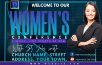 Blue Modern First Lady Day Church Flyer Templ Template | PosterMyWall