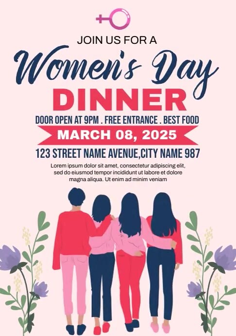 Women's Day Dinner Template | PosterMyWall