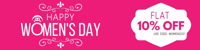 Women's Day Discount Coupon Banner Advertisem Template | PosterMyWall