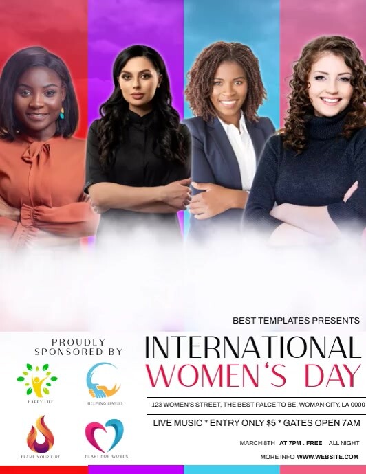 WOMEN'S DAY EVENT FLYER AD TEMPLATE | PosterMyWall