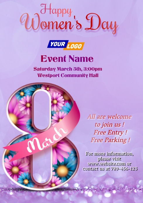 Women's Day event poster design Template | PosterMyWall