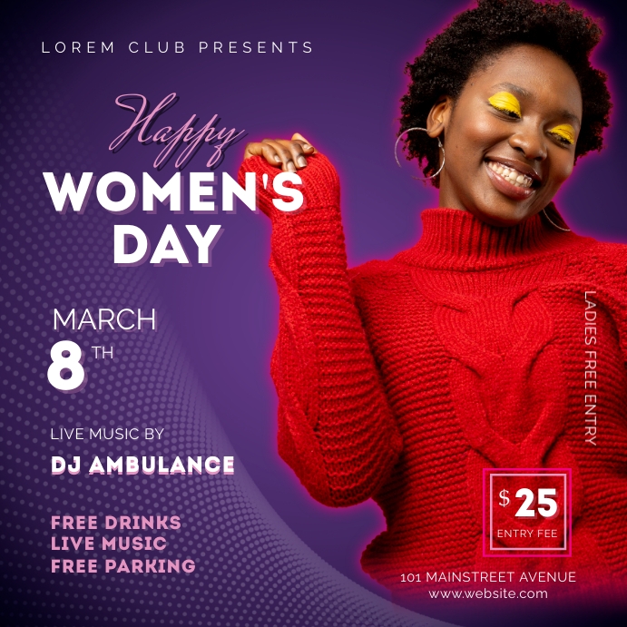 WOMEN'S DAY EVENT POSTER Template | PosterMyWall