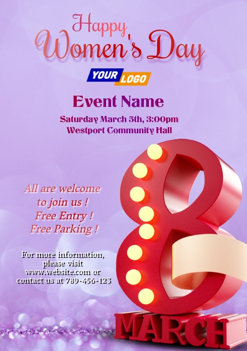 Women's Day event poster design Template | PosterMyWall