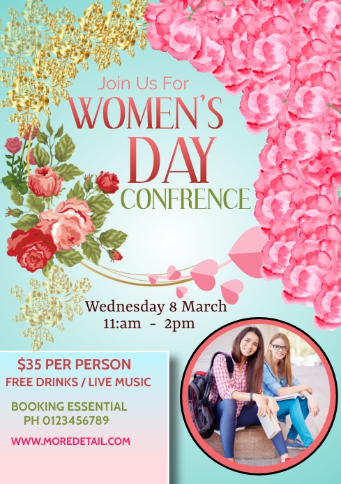 Copy of women's day Flyer | PosterMyWall