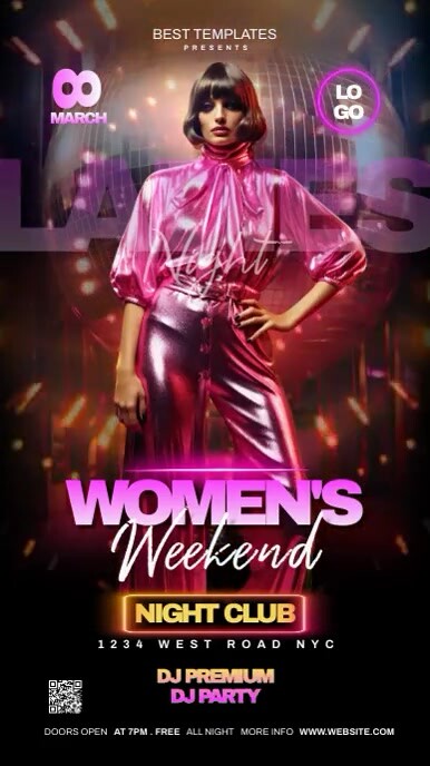 Copy of women's day ladies night party ad template | PosterMyWall