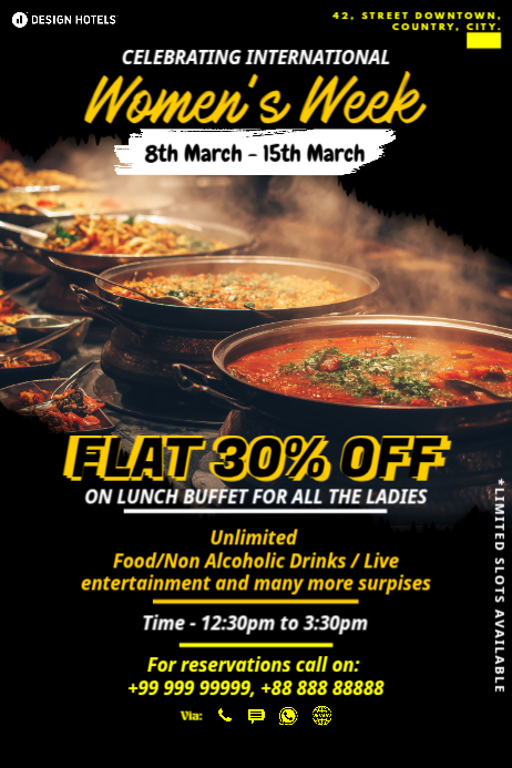 Women's Day Lunch Buffet 2021 Template | PosterMyWall