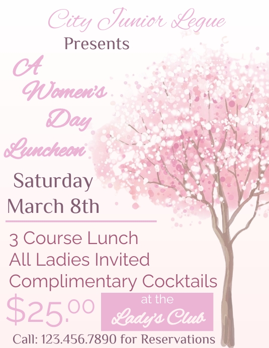 Women's Day Luncheon Template | PosterMyWall