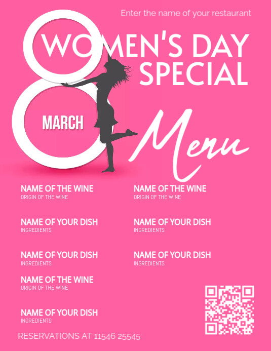 WOMEN'S DAY MENU' Template | PosterMyWall