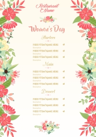 Women's Day Menu Card Template | PosterMyWall