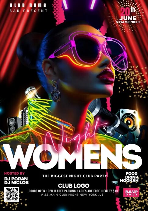Copy of women's day night party | PosterMyWall