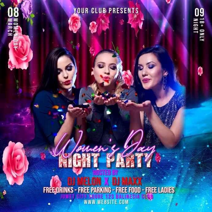 Copy of Women's Day night Party | PosterMyWall