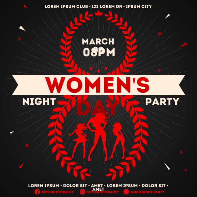 WOMEN'S DAY PARTY BANNER Template | PosterMyWall