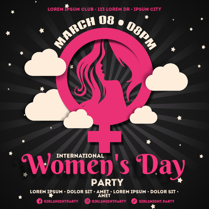 WOMEN'S DAY PARTY BANNER Template | PosterMyWall