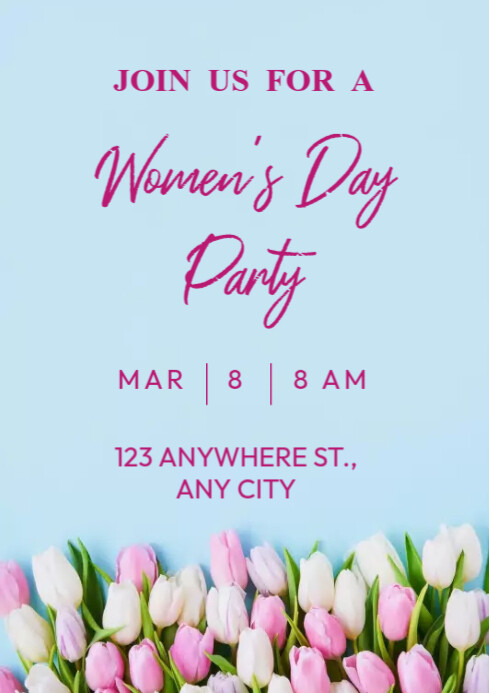 Women's Day Party Template | PosterMyWall