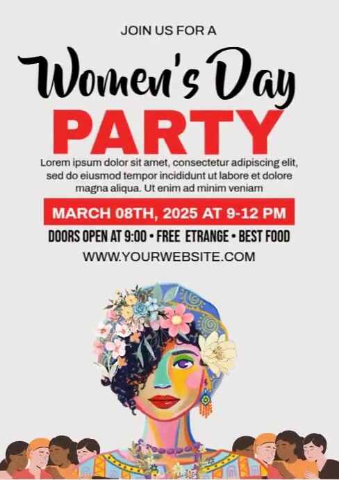 Women's Day Party Template | PosterMyWall
