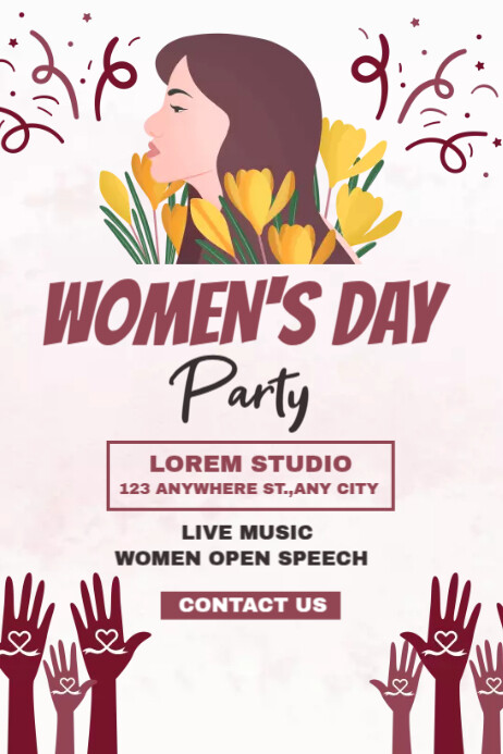 Women's Day Party Template | PosterMyWall