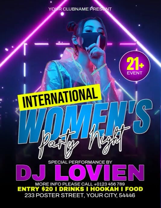 Women's Day Party Template | PosterMyWall