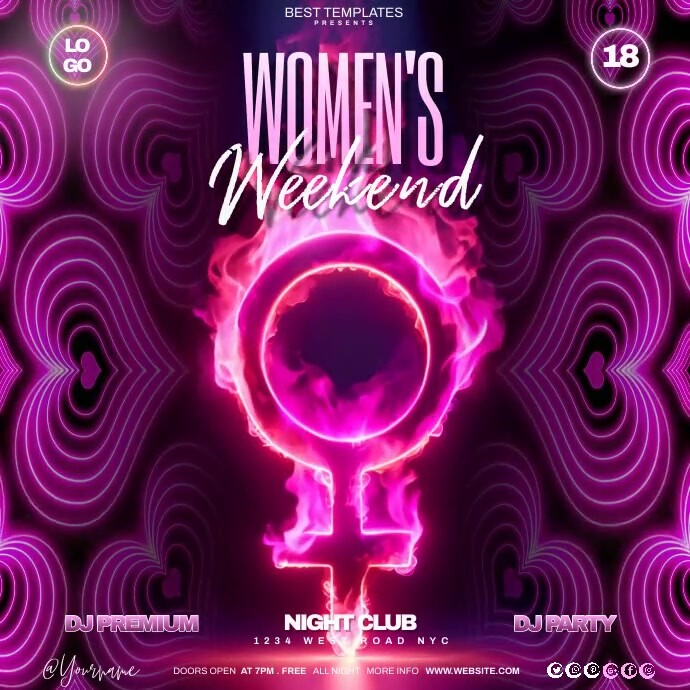 women's day party instagram square post Template | PosterMyWall