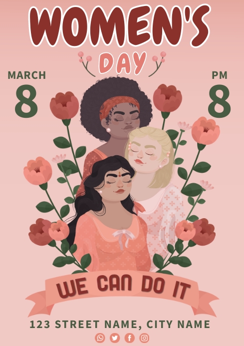Women's Day Poster Template | PosterMyWall