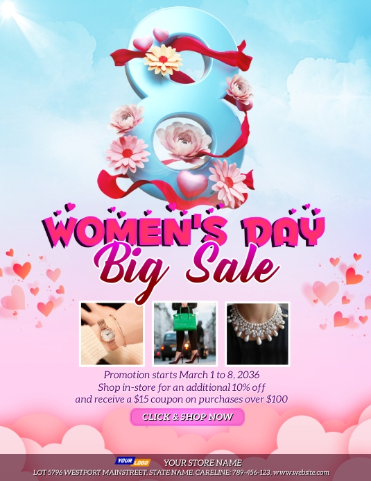 Women's Day Sale Event Flyer Design | PosterMyWall