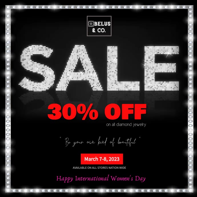 Copy of women's day sale Instagram post | PosterMyWall
