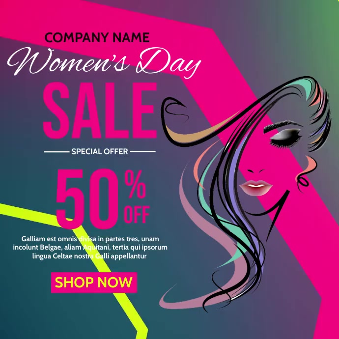 women's day Sale template | PosterMyWall