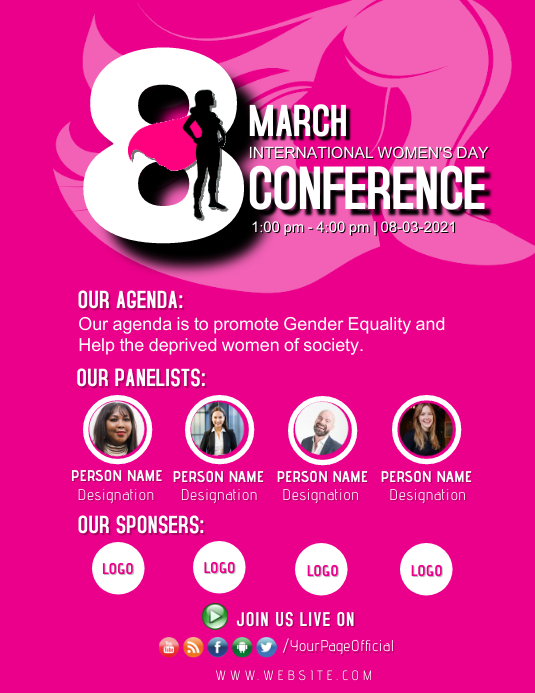 WOMEN'S DAY SEMINAR CONFERENCE FLYER TEMPLATE | PosterMyWall