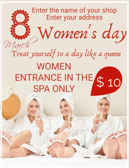 WOMEN'S DAY spa Template | PosterMyWall
