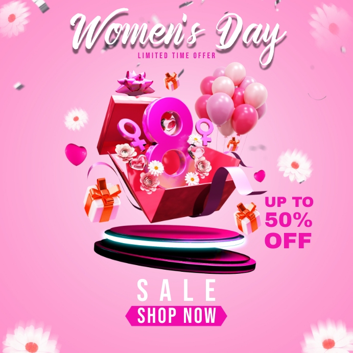 Copy of Women's Day Special Discount Template | PosterMyWall