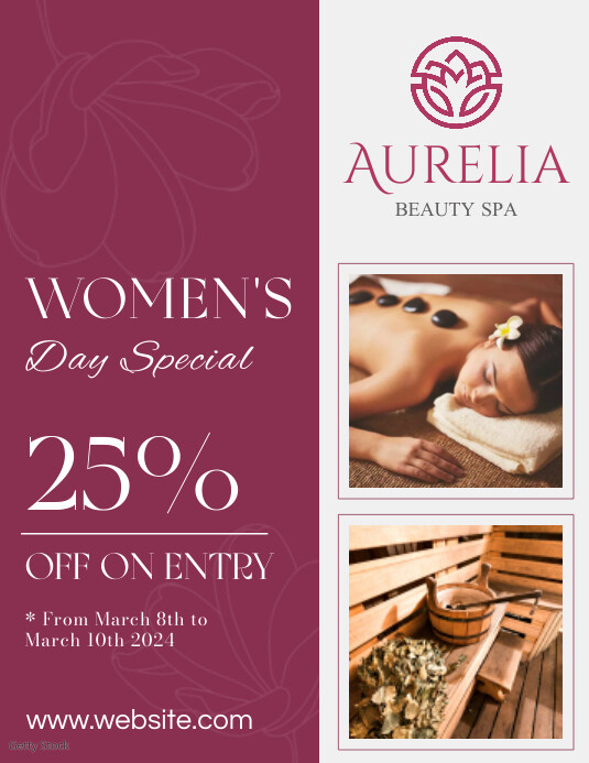 Copy of women's day special offer beauty spa treatmen | PosterMyWall