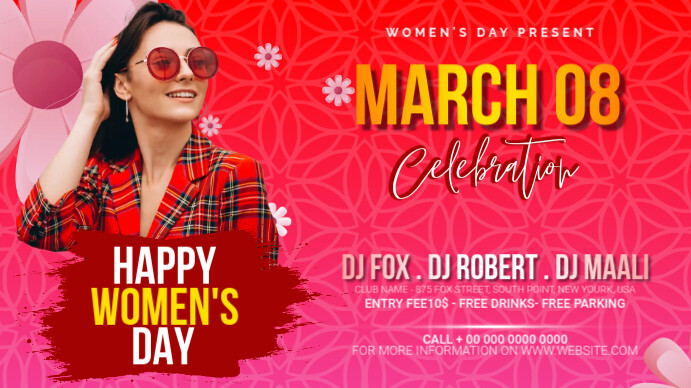 Women's Day YouTube Thumbnail Template | PosterMyWall