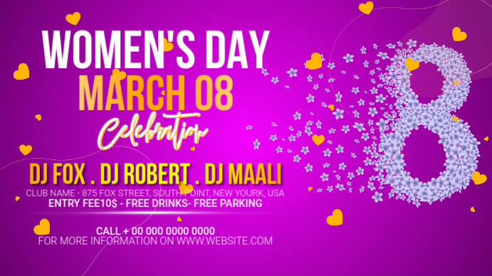 Women's Day YouTube Thumbnail Template | PosterMyWall