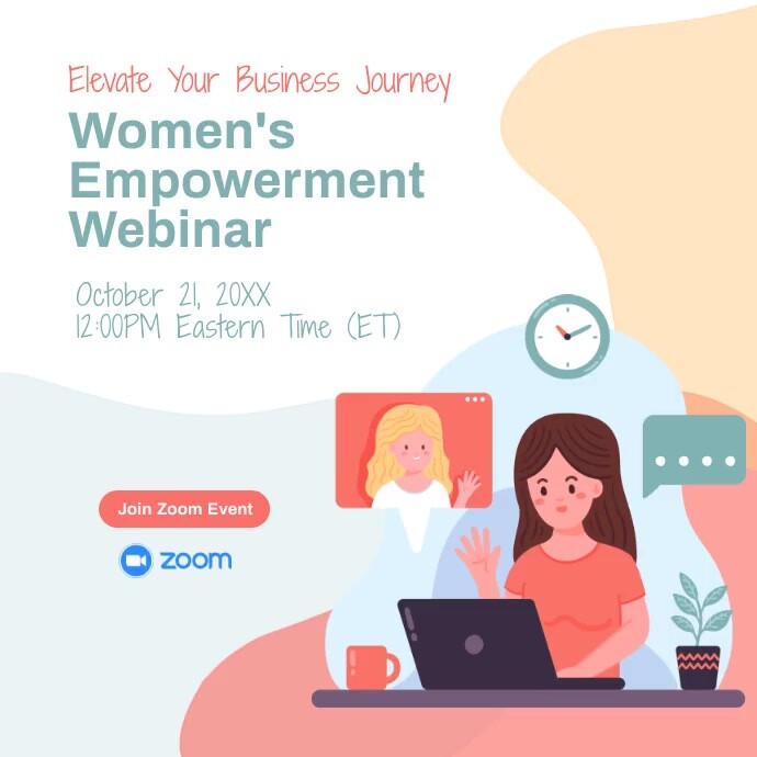 Women's Empowerment Webinar Template | PosterMyWall