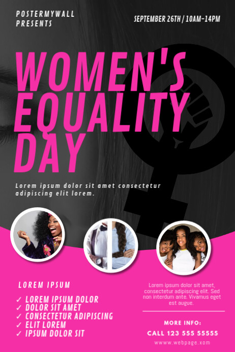 Copy of women's equality day Flyer Design Template | PosterMyWall