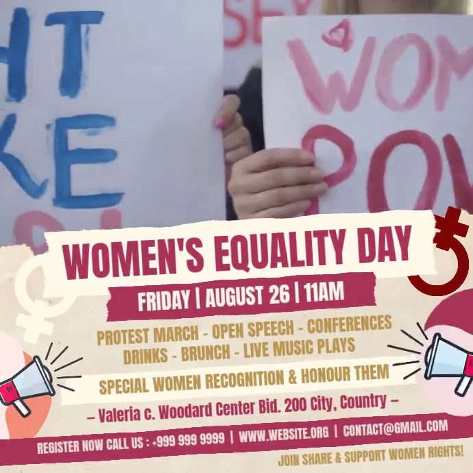 Women's Equality Day Post Template | PosterMyWall