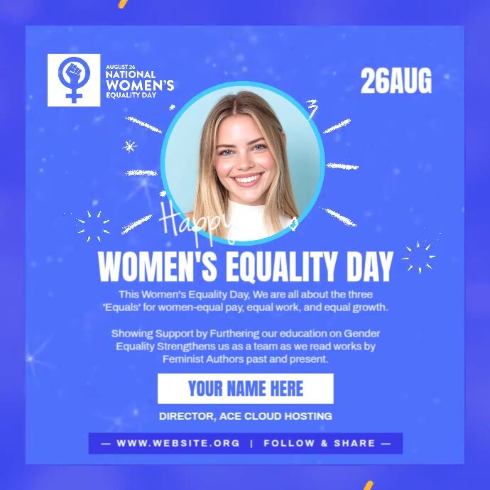 Women's Equality Day Post Template | PosterMyWall