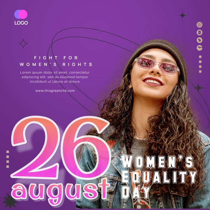 Copy of Women's Equality Day Purple Template | PosterMyWall