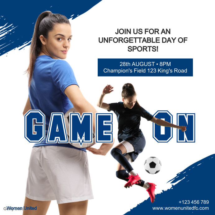 women's football template | PosterMyWall