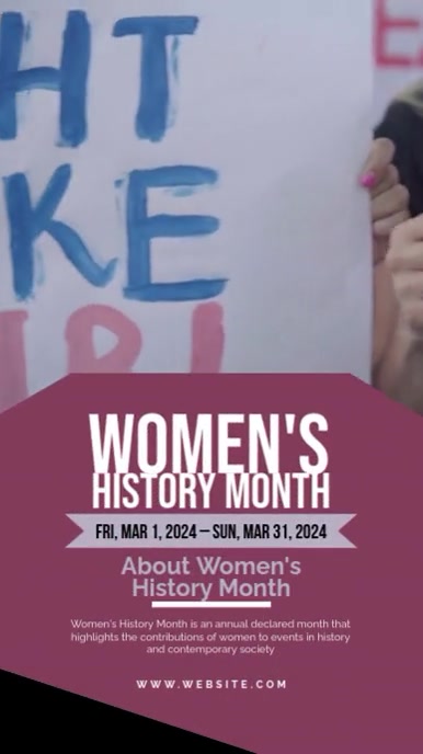 Copy of Women's History Month Digital Display | PosterMyWall