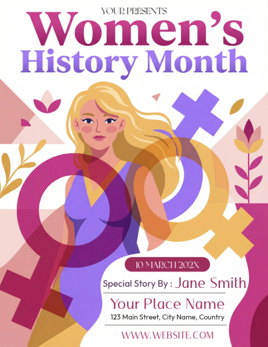 Women's History Month Flyer (us Letter) Template | PosterMyWall
